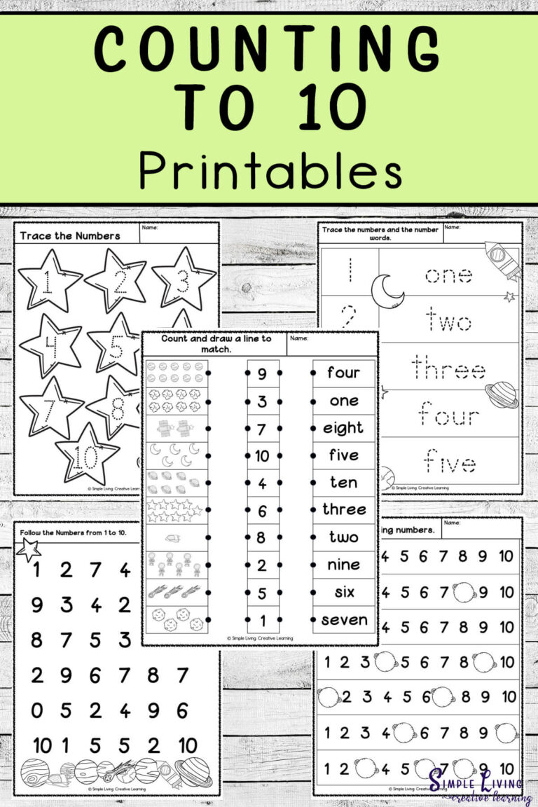 Preschool Count 1 to 10 Worksheets | Free Homeschool Deals