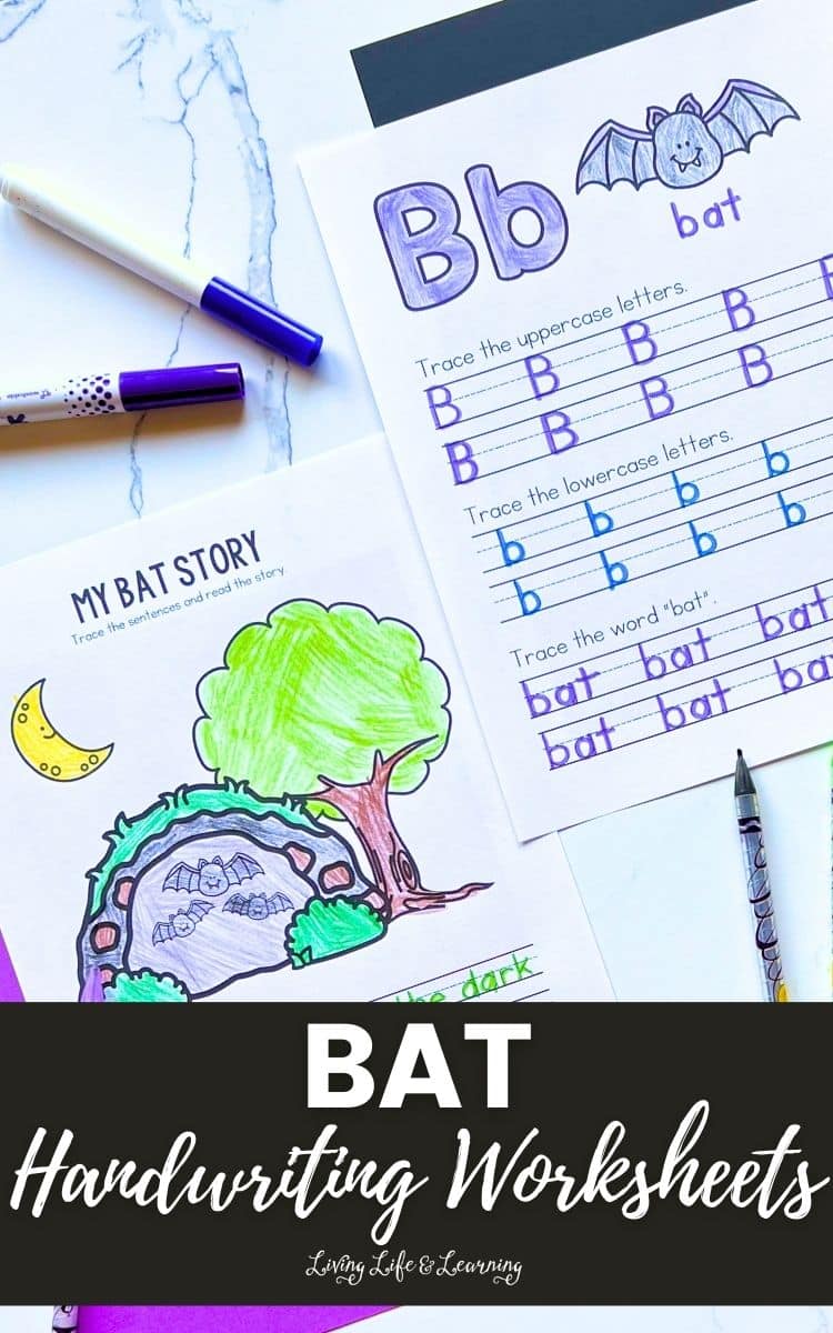 Bat Themed Handwriting Practice Printables | Free Homeschool Deals