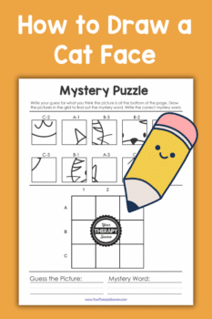 Simple Drawing Lessons: Cat Face – Free Worksheets | Free Homeschool ...