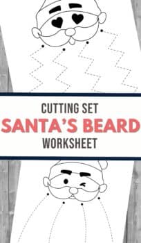 Christmas Santa Cutting And Tracing Worksheets | Free Homeschool Deals