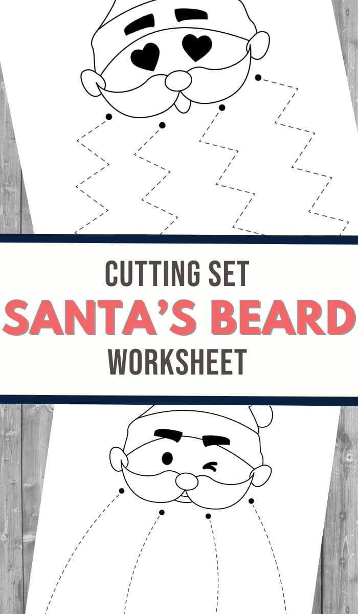Christmas Santa Cutting And Tracing Worksheets | Free Homeschool Deals