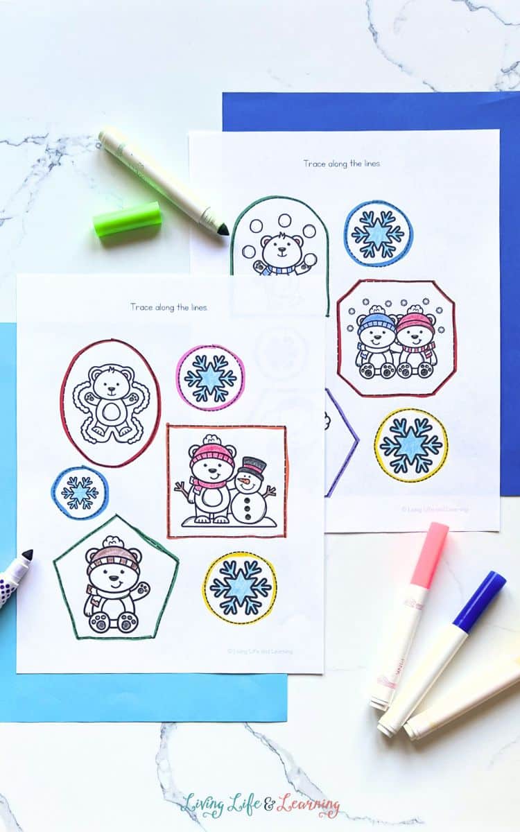 Polar Bear Fine Motor Tracing Printables | Free Homeschool Deals