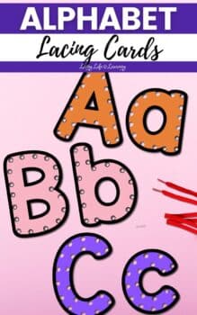 DIY Preschool ABC Lacing Card Printables | Free Homeschool Deals