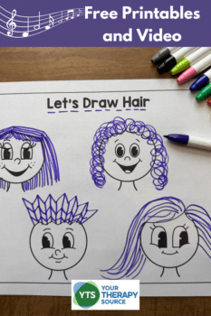 Preschool Learn To Draw Hair Prewriting Activity | Free Homeschool Deals