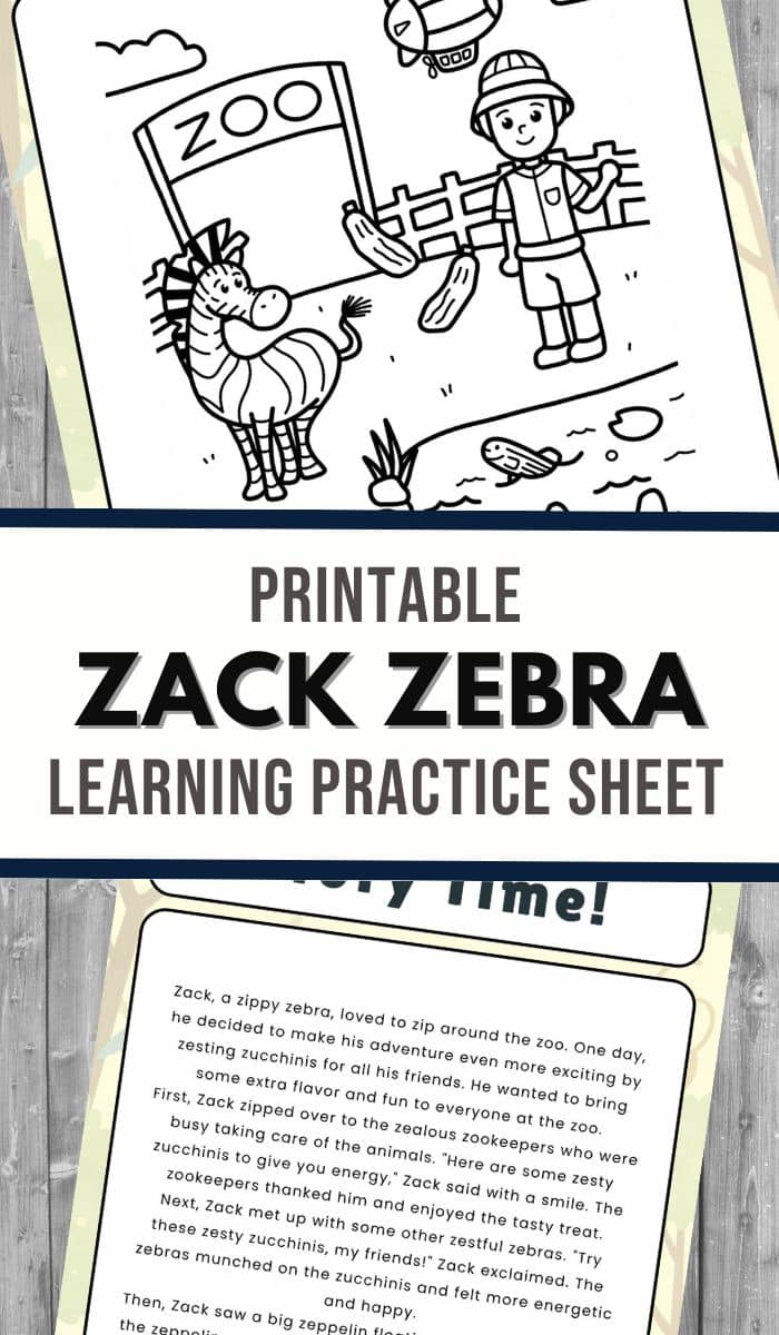 Letter Z Fun Alphabet Story Activity Pack | Free Homeschool Deals