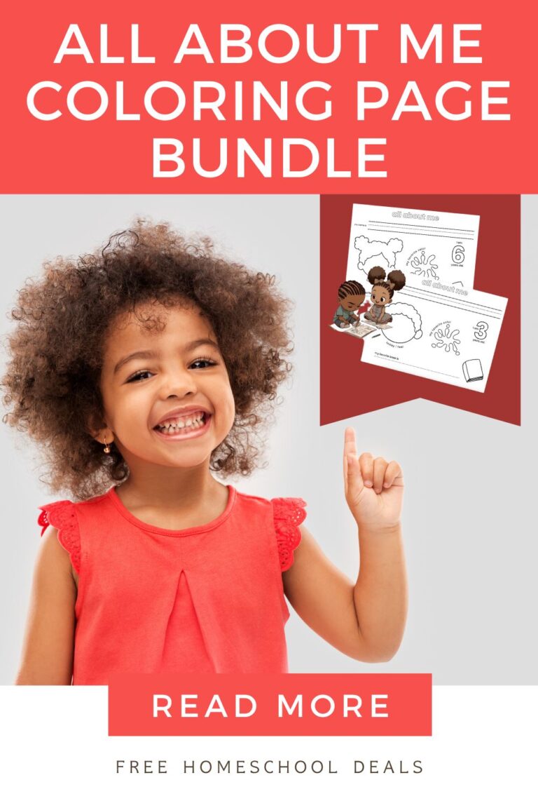 All About Me Coloring Page Bundle | Free Homeschool Deals