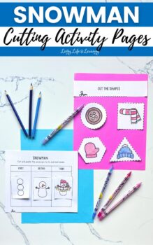 Snowman Fine Motor Scissor Skills Worksheets | Free Homeschool Deals