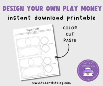 Color Cut and Create Play Money Printable | Free Homeschool Deals