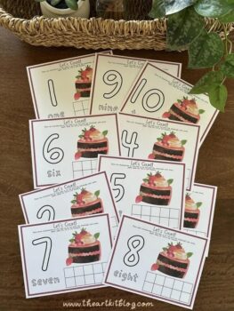 Counting Cake 10 Frame Playdough Activity | Free Homeschool Deals