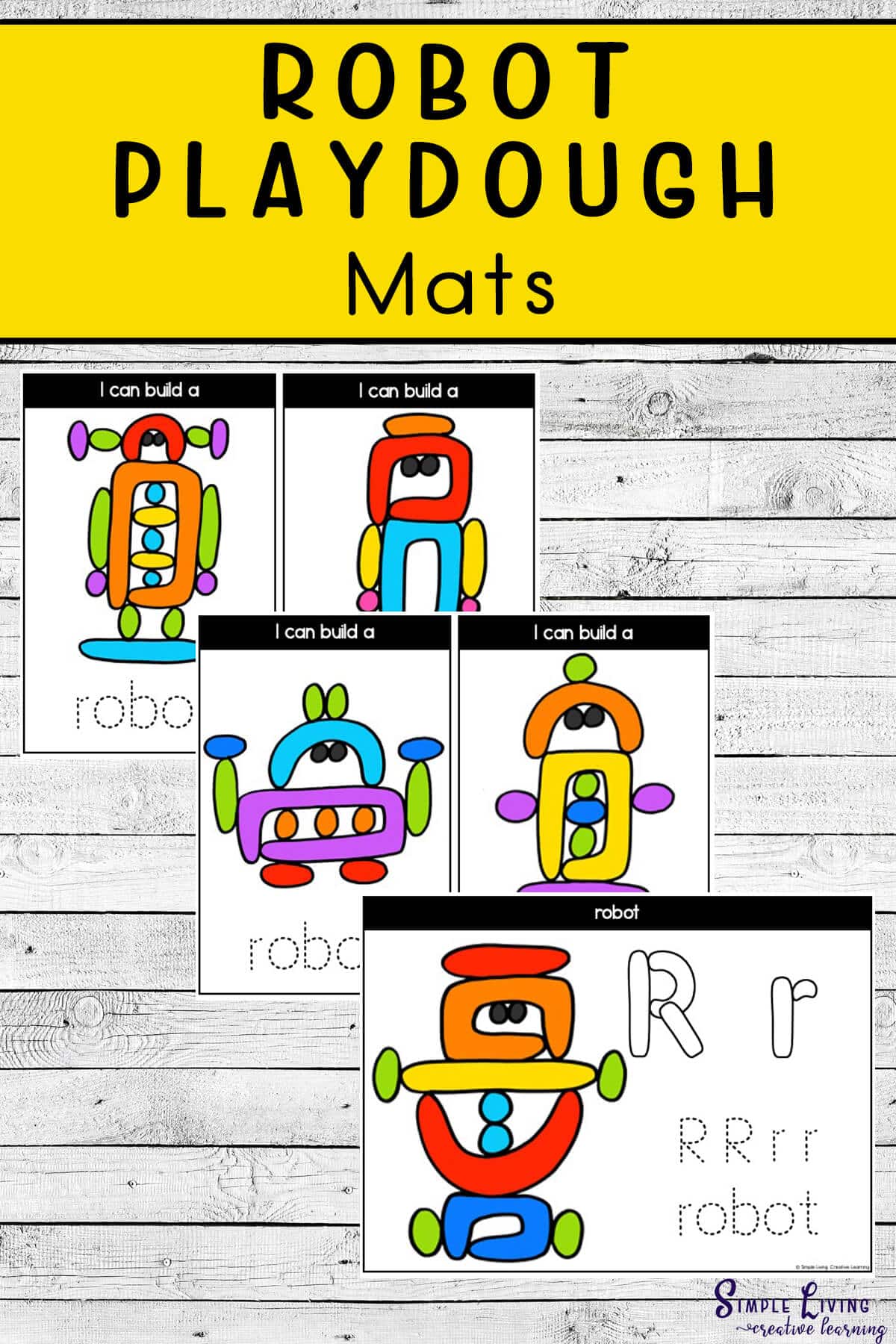 Preschool Robot Playdough & Tracing Mats | Free Homeschool Deals