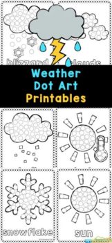 Weather Fine Motor Dot Marker Worksheets | Free Homeschool Deals
