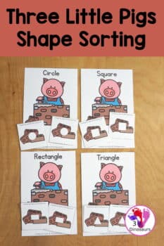 Three Little Pigs Shape Matching Cards | Free Homeschool Deals